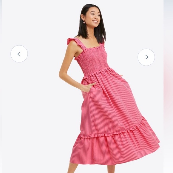 Draper James | Dresses | Draper James Kimberly Smocked Striped Midi ...